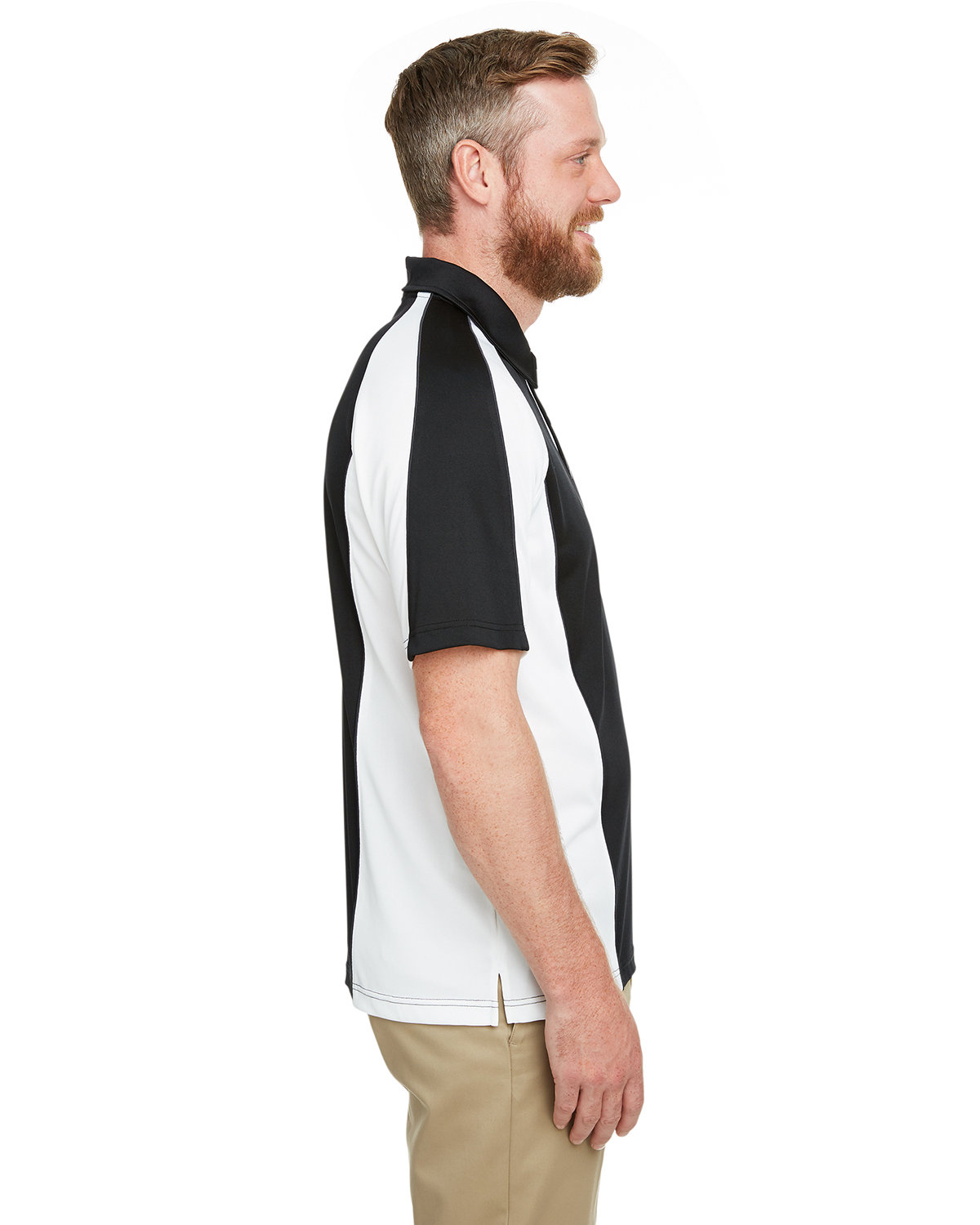 Harriton M385 Men’s Advantage Snag-Protection Colorblock Polo