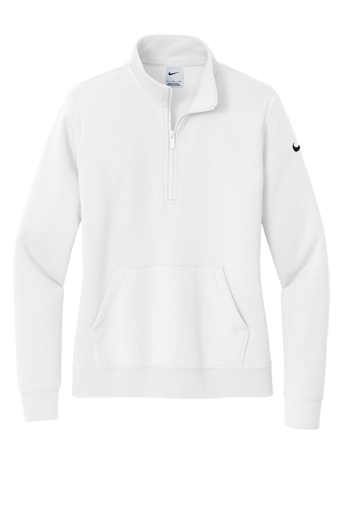 Nike NKDX6720 Ladies Club Fleece Sleeve Swoosh 1/2-Zip